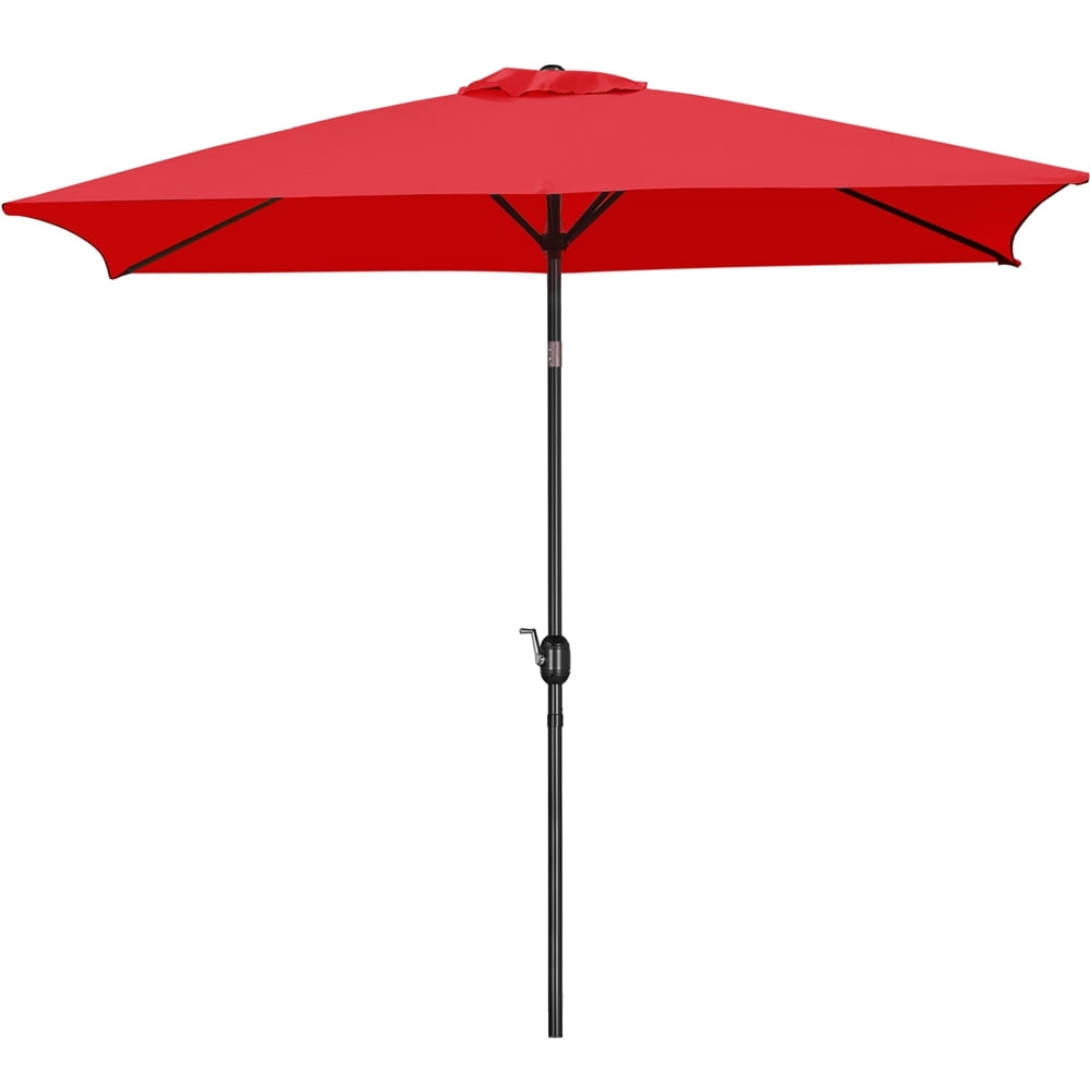 Topeakmart 6.5x10 ft Outdoor Rectangular Patio Umbrella with Adjustable ...