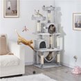 Topeakmart Large 62.2''H Multi Level Cat Tree Tower with Climbing Wall ...