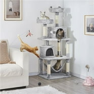 Magshion 60" Cat Tree & Cat Condo Scratching Post Tower with Top Cat ...
