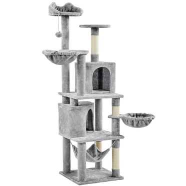 "PEQULTI 56"" Tall Climbing Double Condo Large Cat Tree, Multi-level ...
