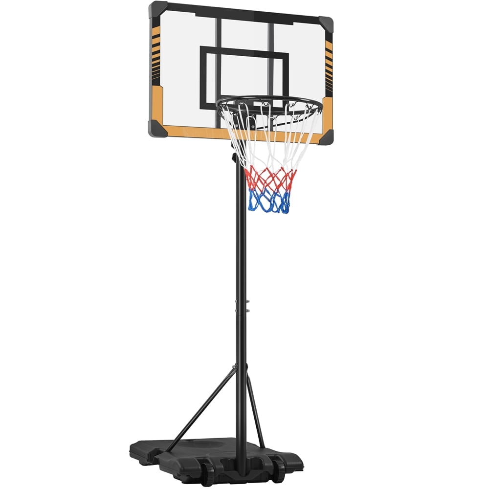 Topeakmart Adjustable 7.4'-8.4' Portable Basketball Hoop with Wheels ...
