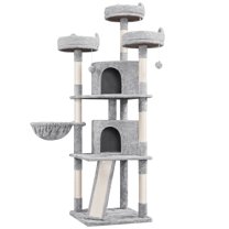 FOOWIN 68in Large Cat Tree, Multi-Level Tower with Sisal Posts ...
