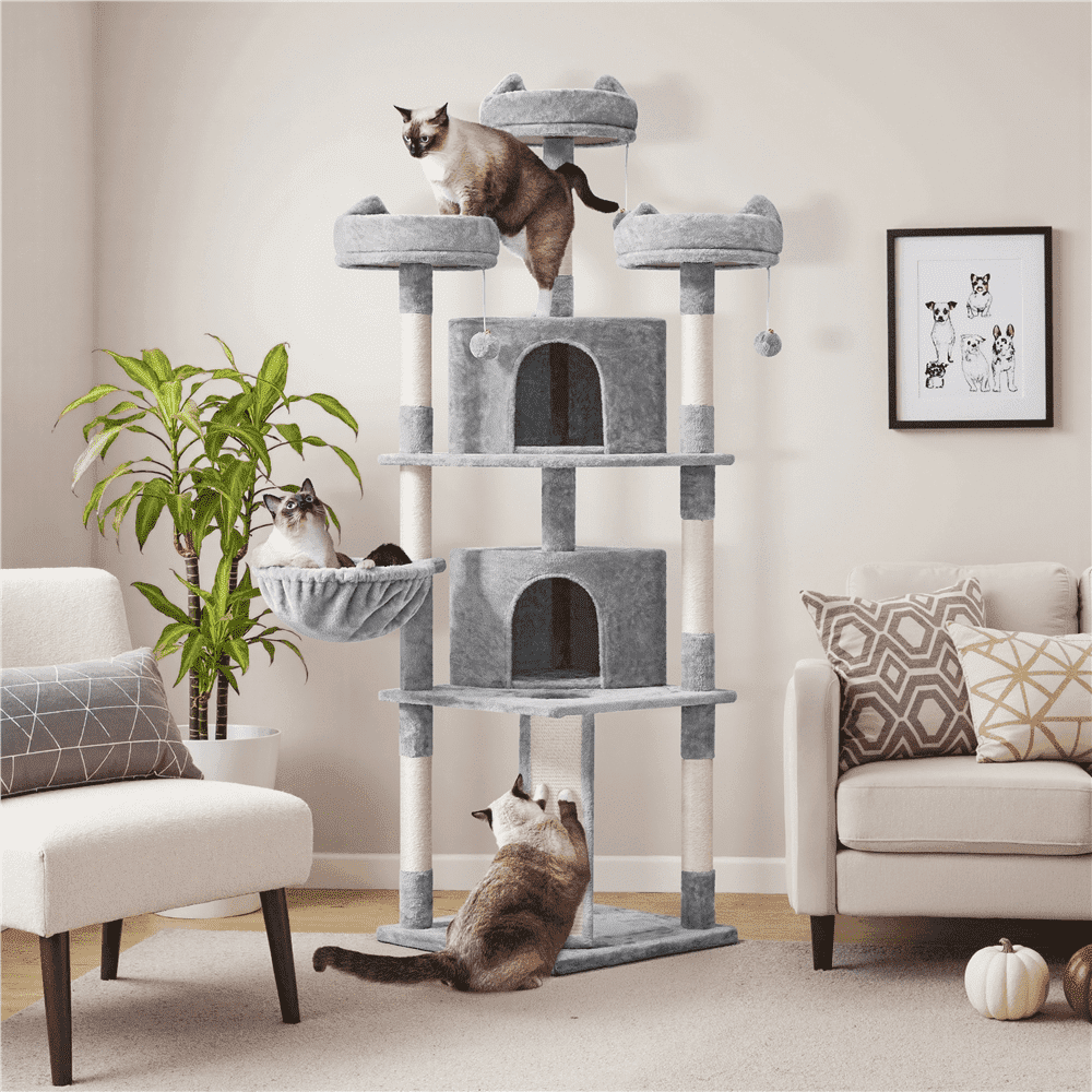Topeakmart Extra Tall 76''H Multilevel Cat Climbing Stand with Condos ...