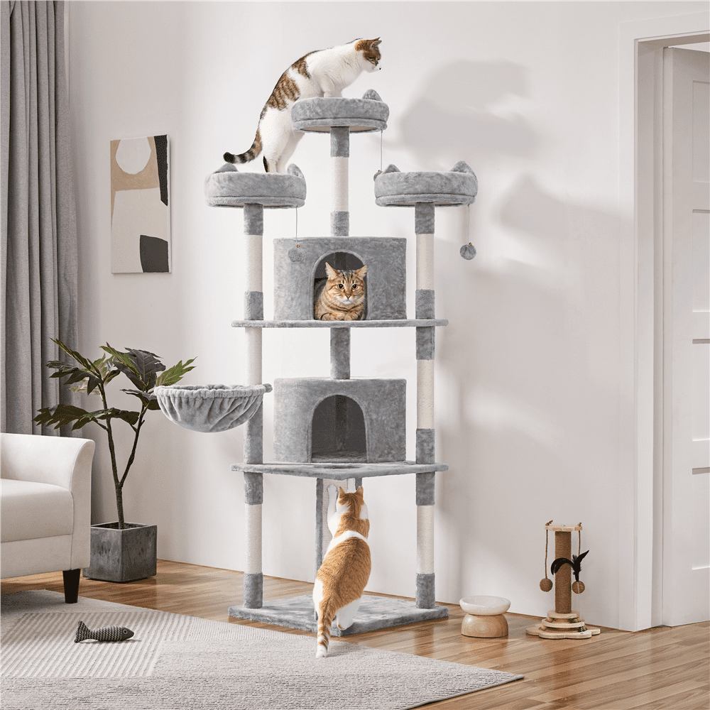 Topeakmart Extra Tall 76''H Multilevel Cat Climbing Stand with Condos ...
