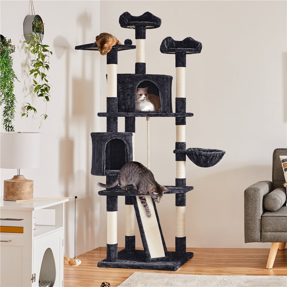 Topeakmart Large Climbing Kitty 79'' Multilevel Cat Tree Tower with 2 ...