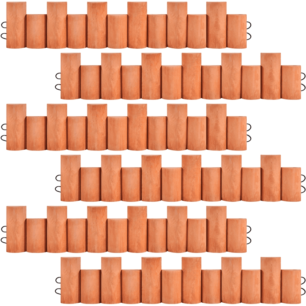 Topeakmart Set of 6 Outdoor Wooden Short Fence for Decorative Garden ...
