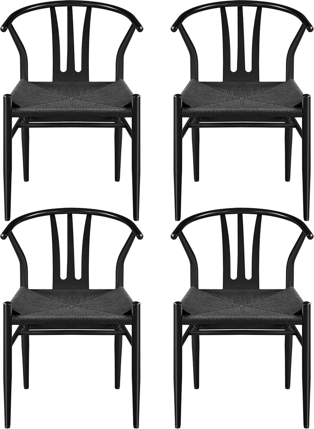 Topeakmart Weave Dining Chair Weave Modern Chair Metal Frame Accent ...