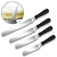 Topekada 4 Set Baking Utensil, Angled Icing Spatula, Stainless Steel ...
