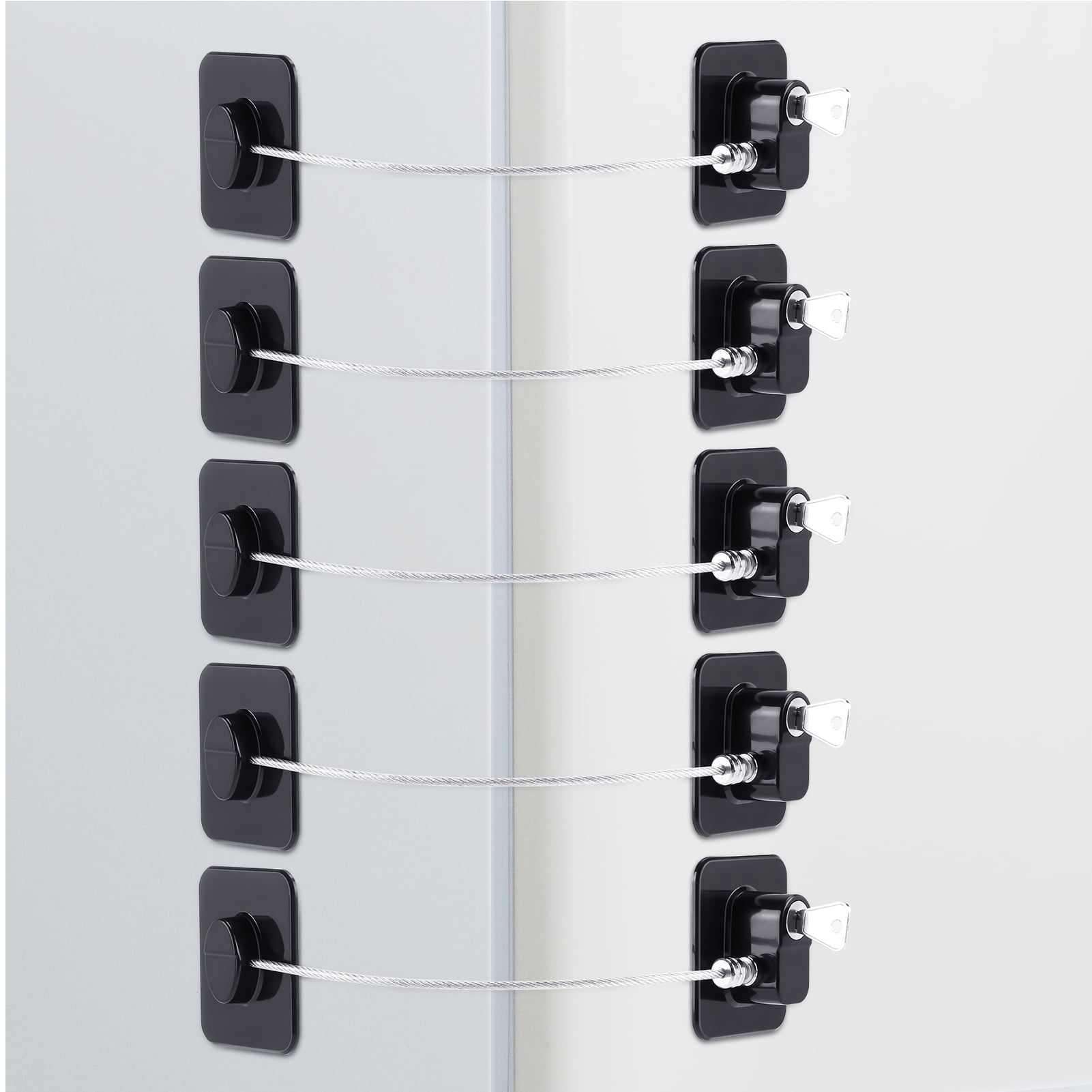 Topekada 5 Pack Refrigerator Door Lock With Keys, Exterior Cabinet Lock ...