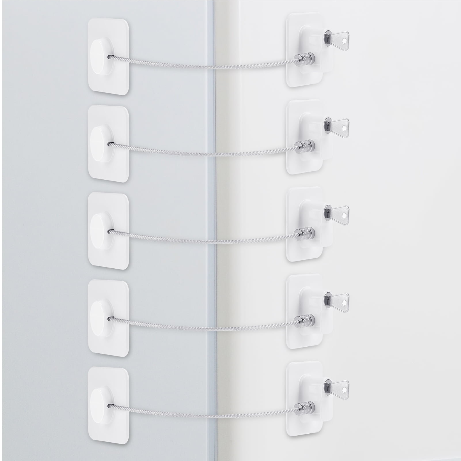 Topekada 5 Pack Refrigerator Door Lock With Keys, Cabinet Lock for ...