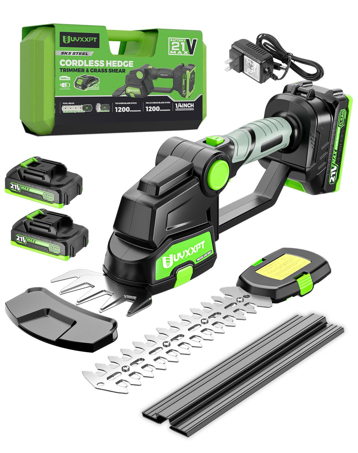 Topelectronic 2-in-1 Cordless Hedge Trimmer&Impact Driver Set Cordless ...
