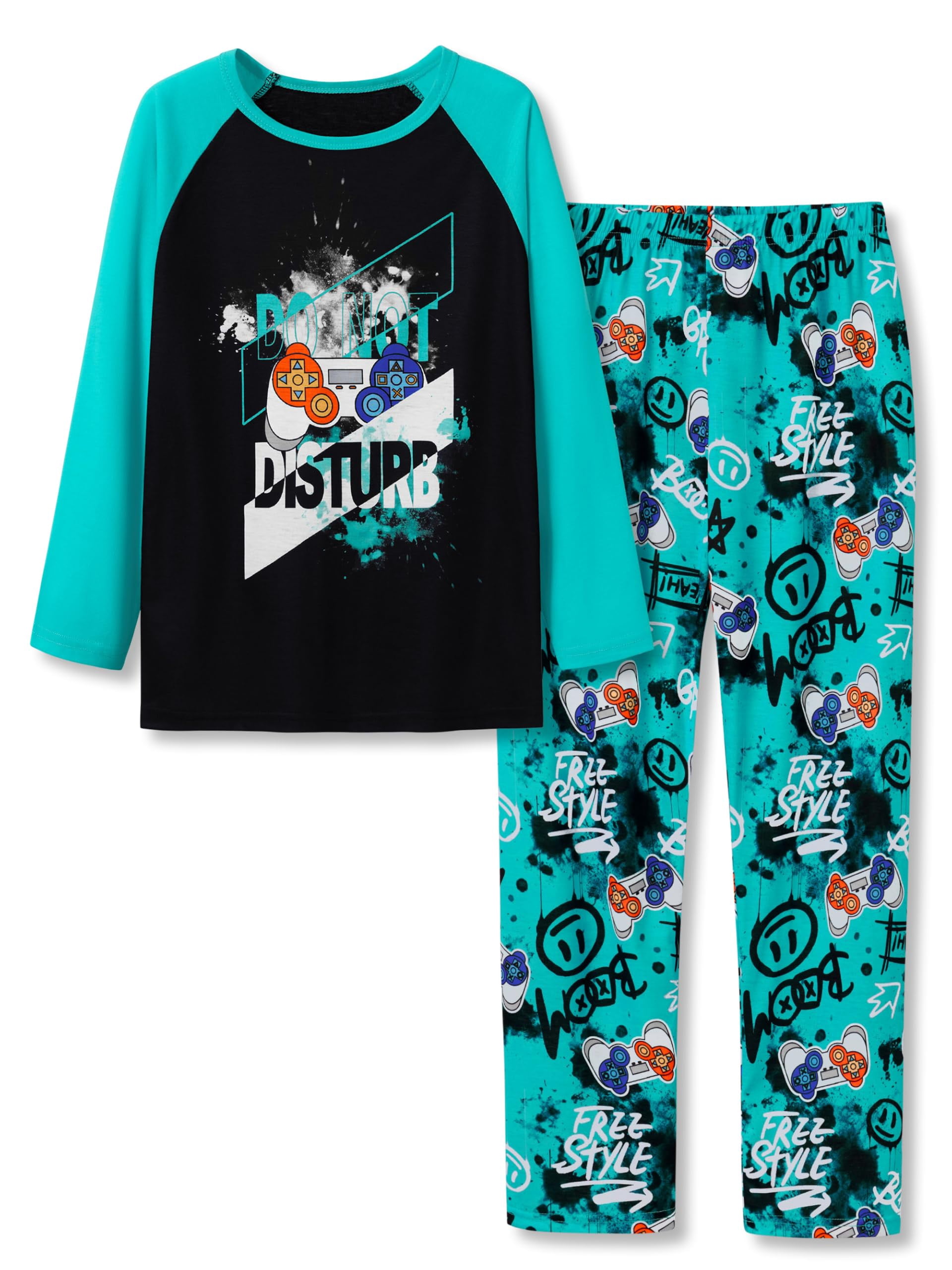 Topgal Boys Pajamas for Kids & Teenagers Long Sleeve Loungewear Pack of ...