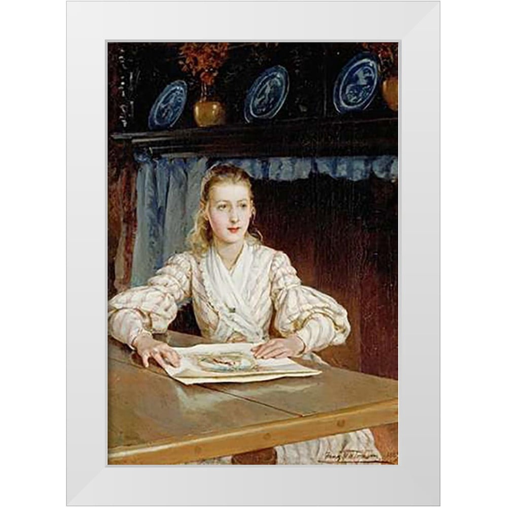 Topham, Frank William Warwick 18x24 White Modern Wood Framed Museum Art ...