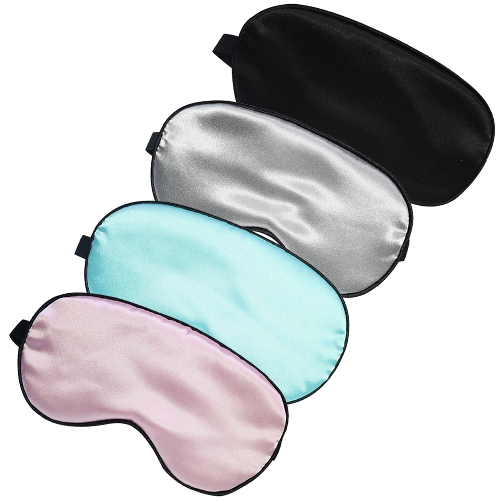 Tophomer 4Pcs Silk Sleep Eye Mask, Blackout Eye Mask for Sleeping With ...