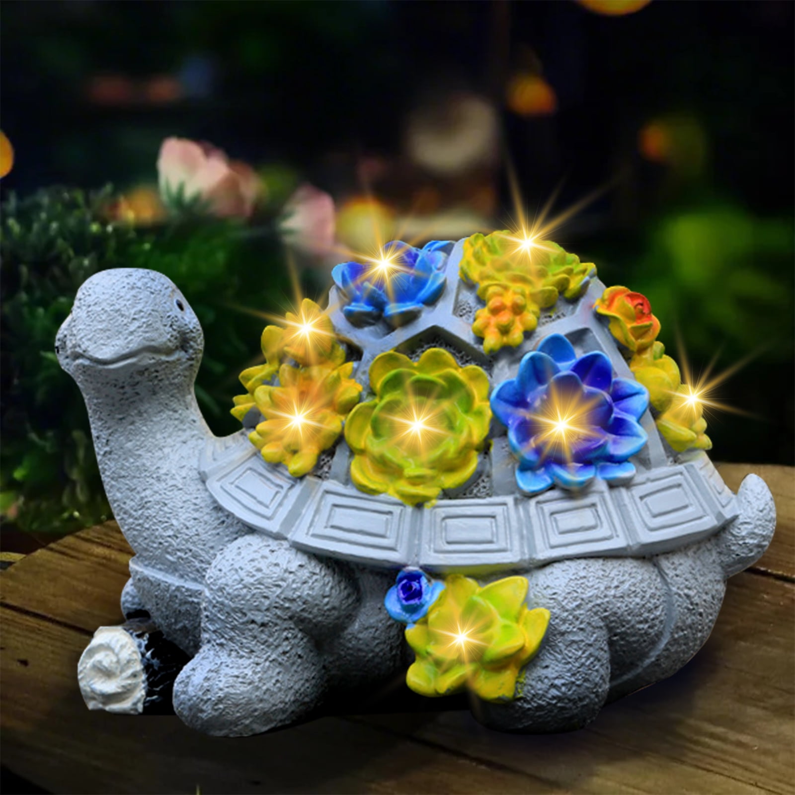 Tophomer Led Turtle Resin Garden Statue, Solar Waterproof Dust-Proof ...