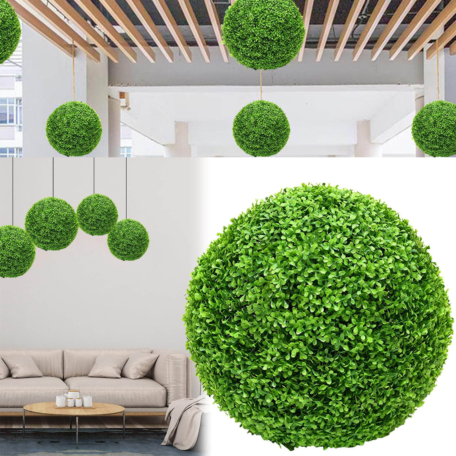 Topiary Balls Artificial Outdoor Set of 2 – Large Topiary Balls ...