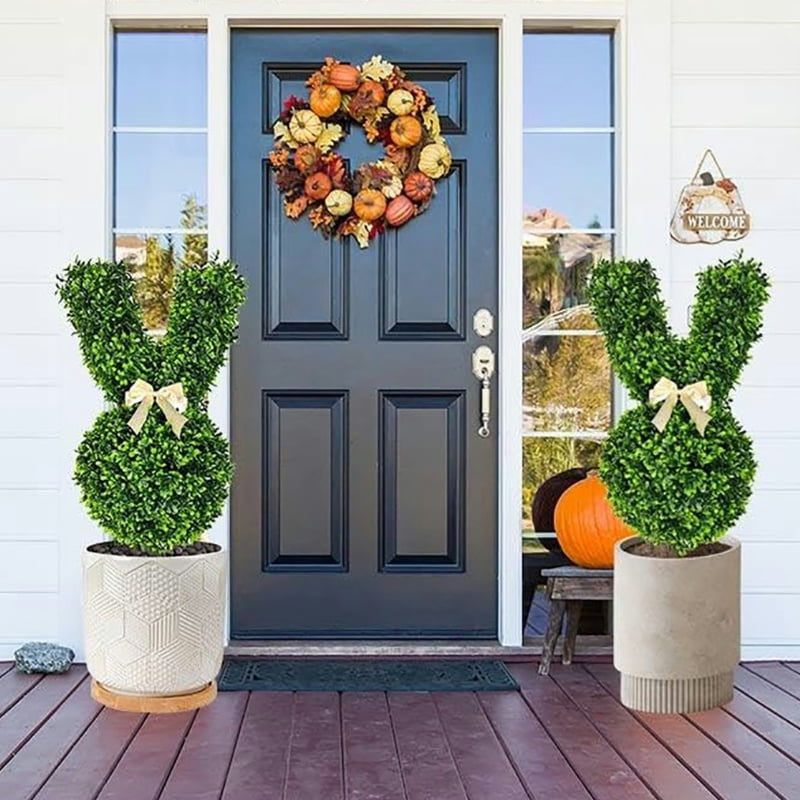 Topiary Bunny - Topiary Bunnies In Artificial Boxwood – Adorable Bunny ...