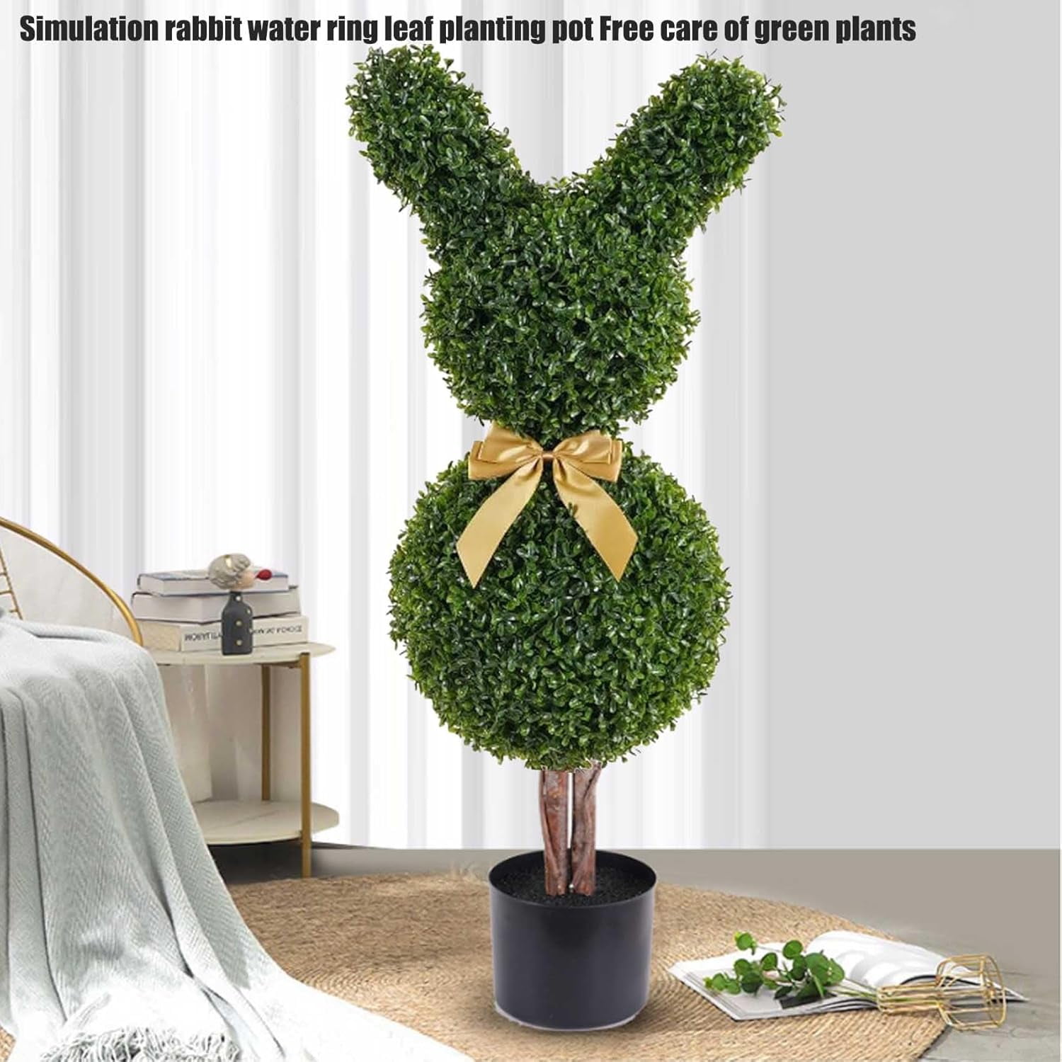 Topiary Bunny - Bunny Topiary Outdoor Set of 2, Bunny Shaped Topiary ...