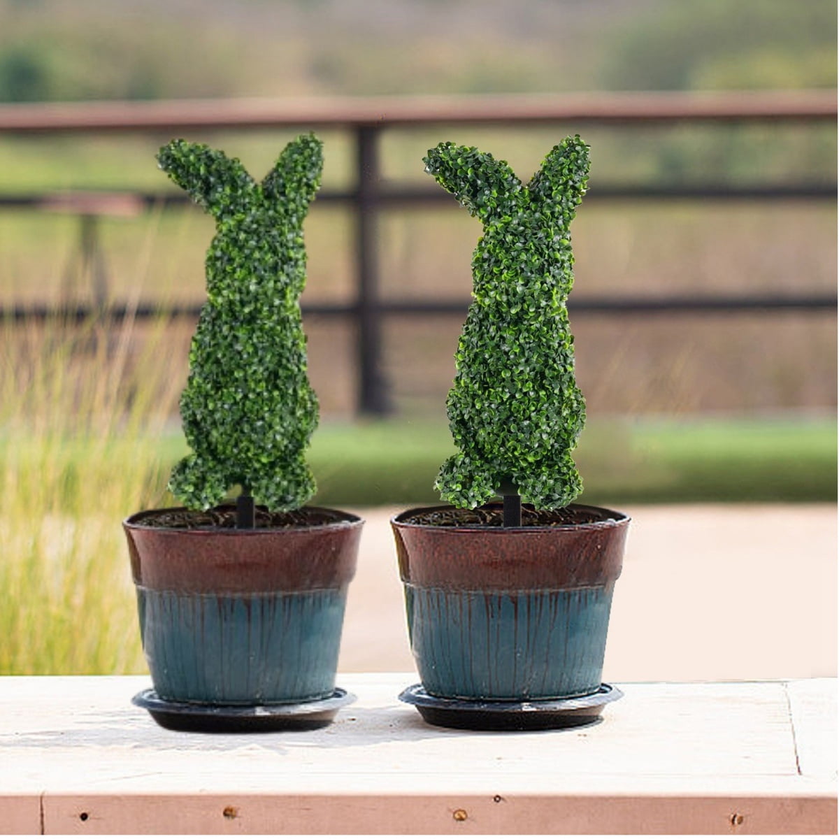 Topiary Trees Artificial Outdoor-Artificial Rabbit Shaped Topiary Trees ...