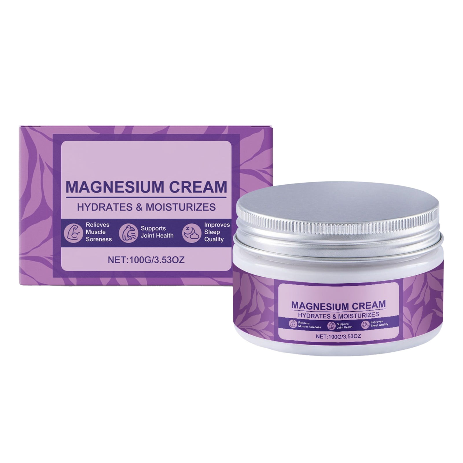 Topical Magnesium Lotion Leg Cream: Organic Magnesium Body Butter for ...