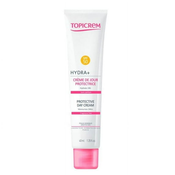 Topicrem Hydra+ Protective Day Cream SPF50, 40 ml, Hydrating Sunscreen ...