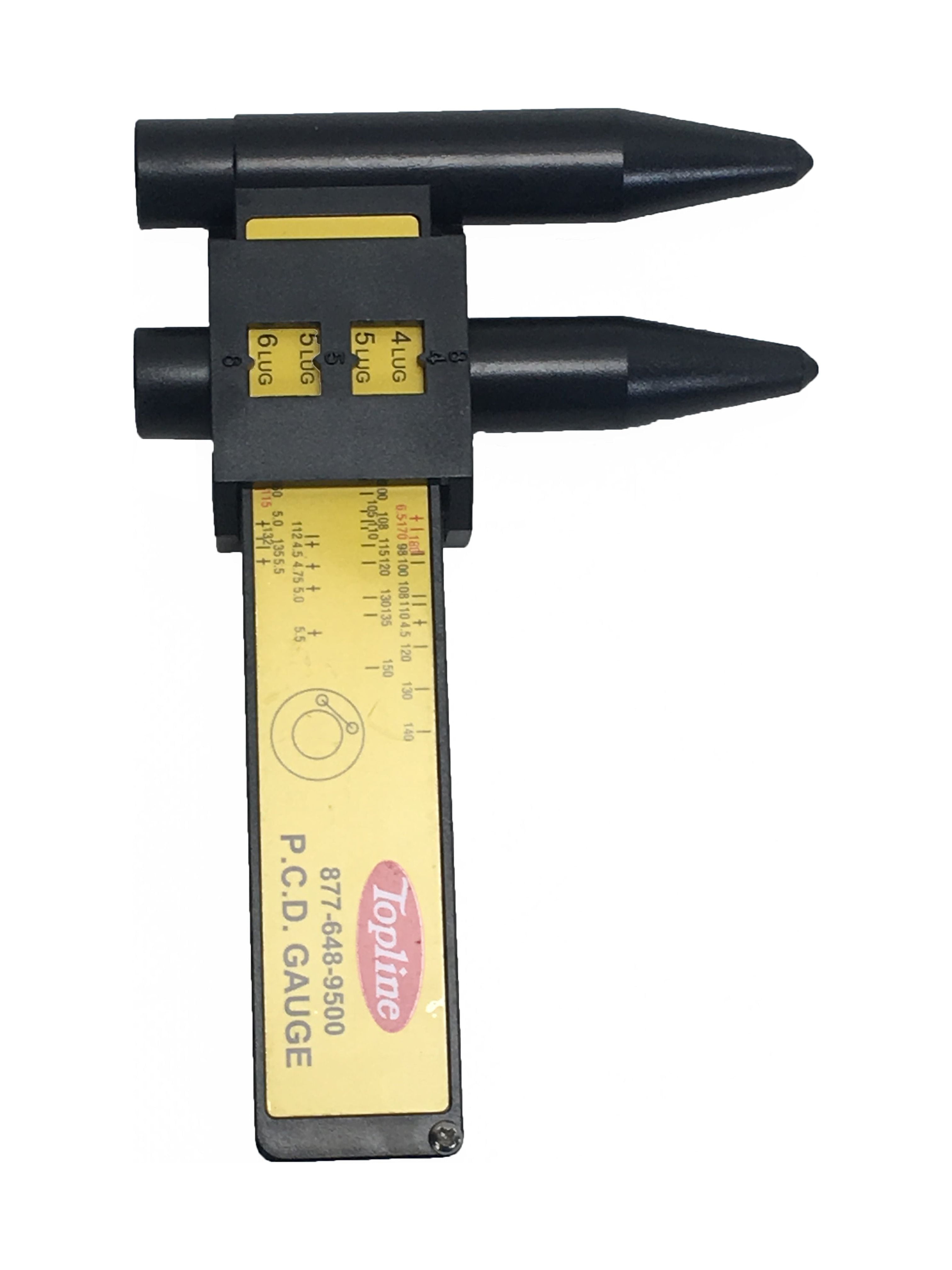 Topline Products Wheel & Stud Bolt Pattern Gauge 4 5 6 8 Lug PCD Ruler ...