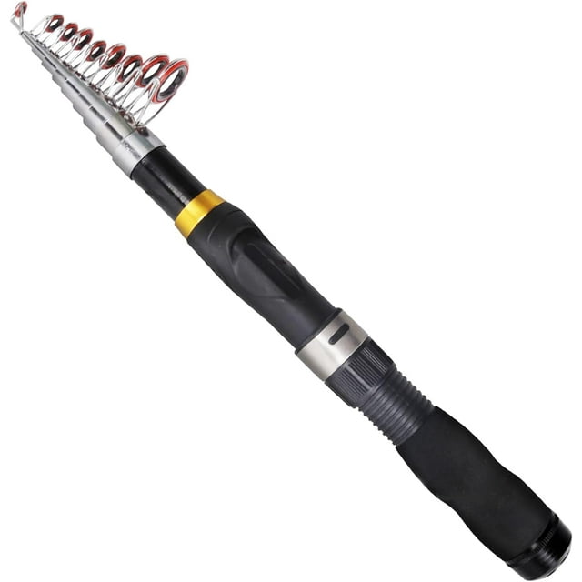 Topline Tackle Collapsible Fishing Rod and Reel Combo, Telescopic ...