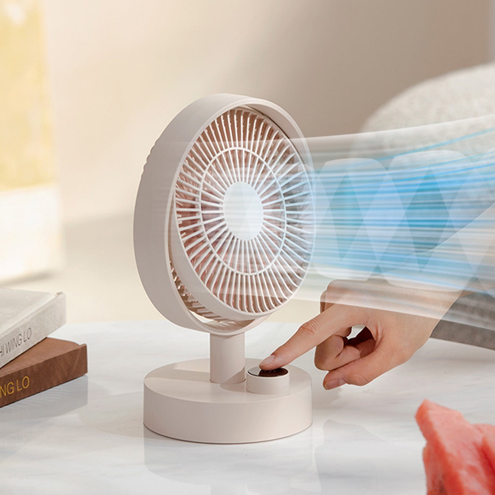 Topliu New USB Fan Rechargeable Desktop Fan Students Dormitory Office ...