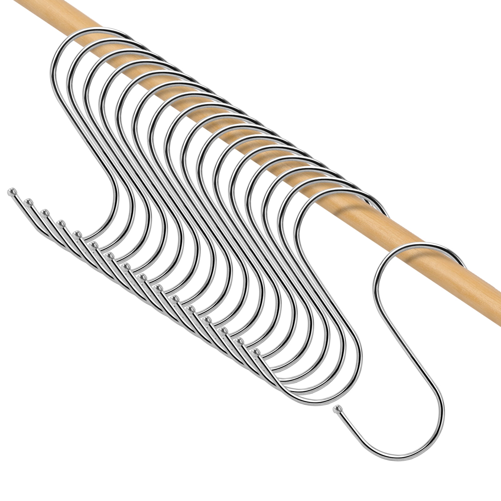 Toplive 30 Pack S Hooks for Hanging Medium S Shaped Hooks Heavy Duty ...