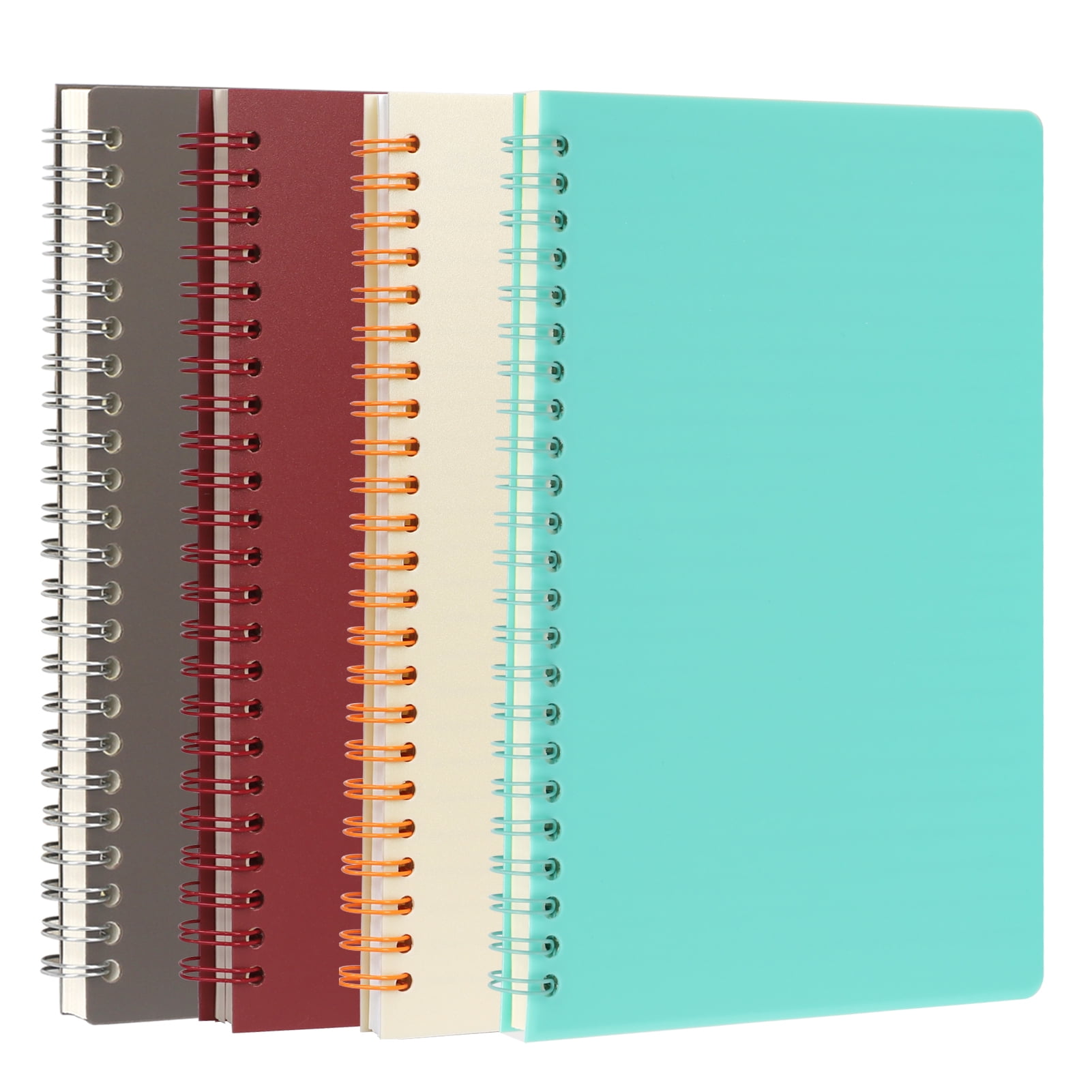 Toplive A5 Spiral Notebook, 160 Pages, 4 Pack 8.25"x5.75" Hardcover ...