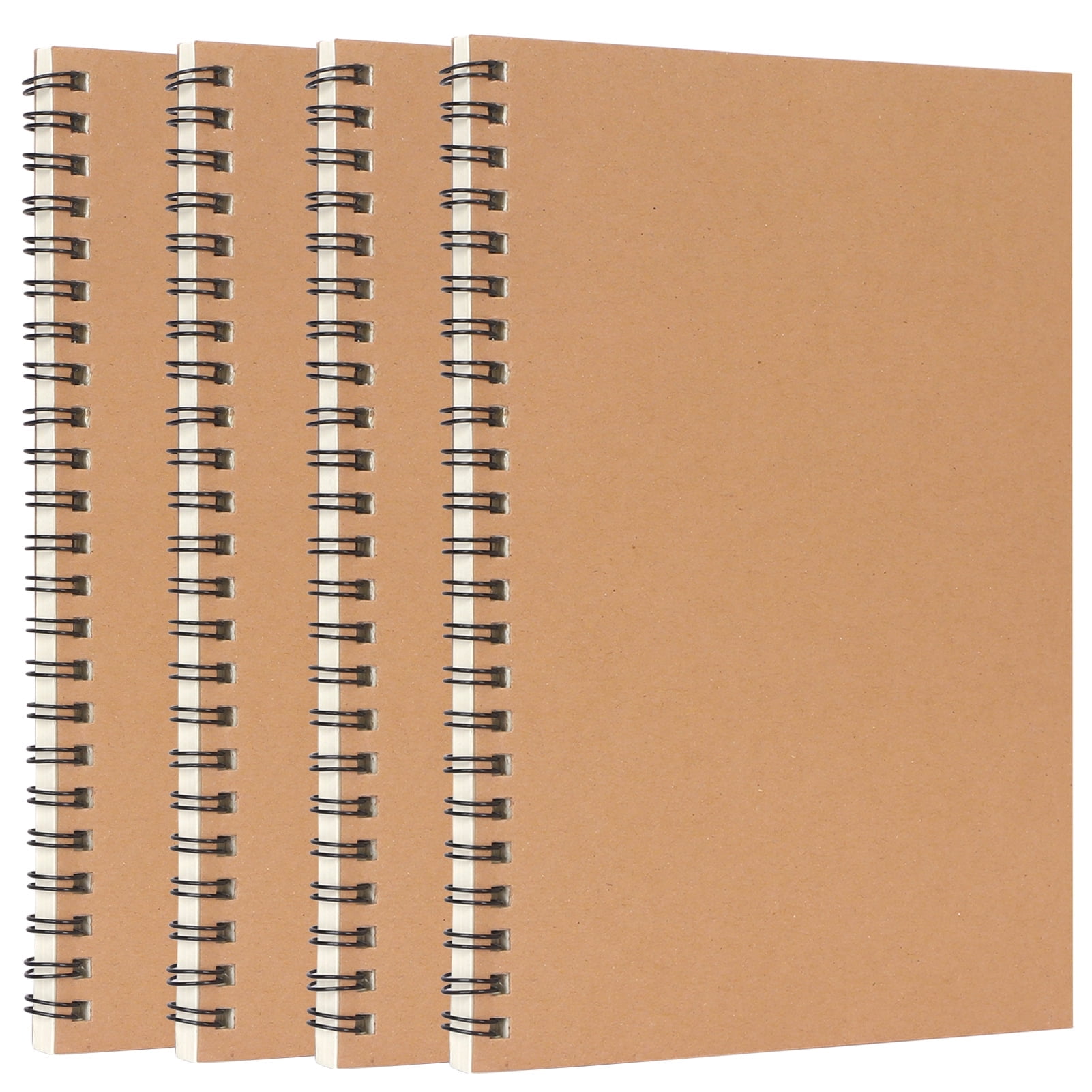 Toplive A5 Spiral Notebook 4 Pack Kraft Cover Ruled Journals Toplive A5 Spiral Notebook 4 Pack Kraft Cover Ruled Journals