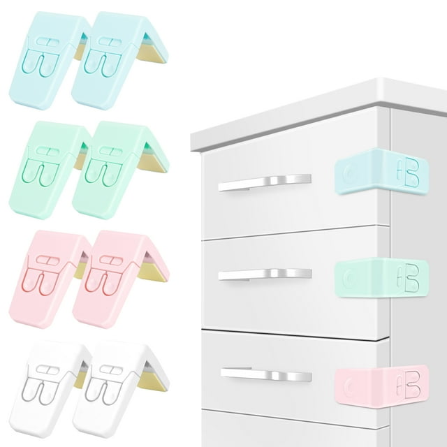 Toplive Child Safety Cabinet Locks for Babies 8 Pack Baby Proofing ...