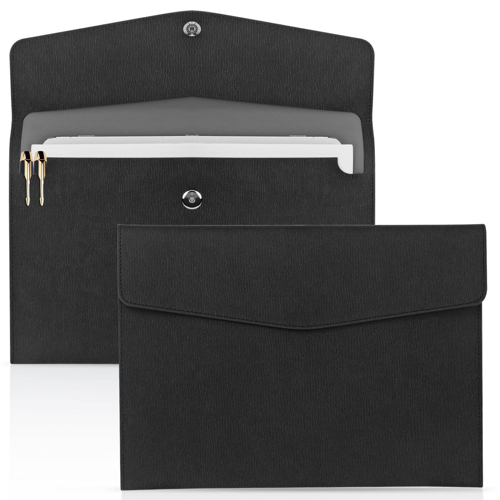 Toplive Document File Folder, Waterproof Thin PU Leather A4 Envelope ...