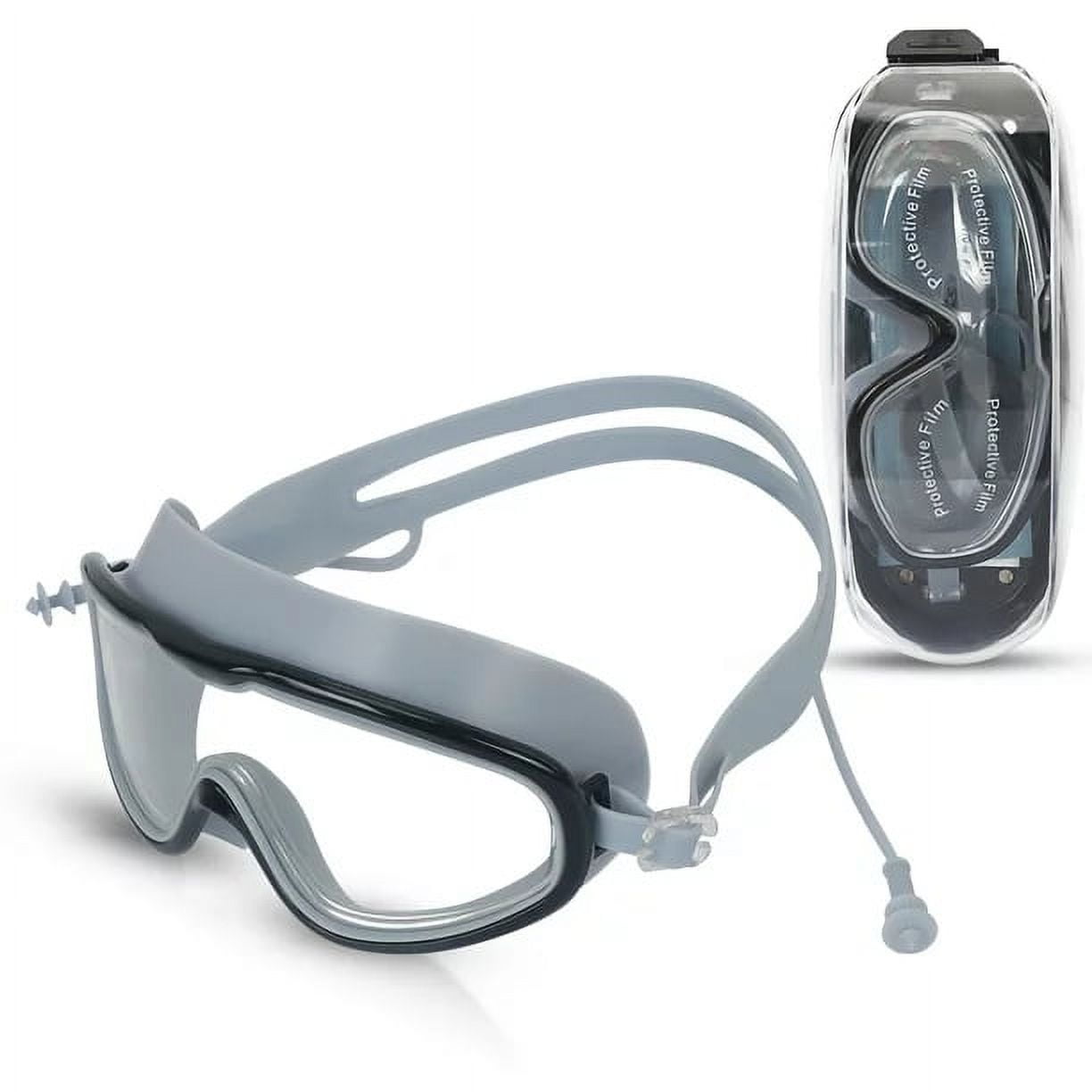 Toplive No Leaking Wide View, Swimming Goggles with Conjoined Earplugs ...