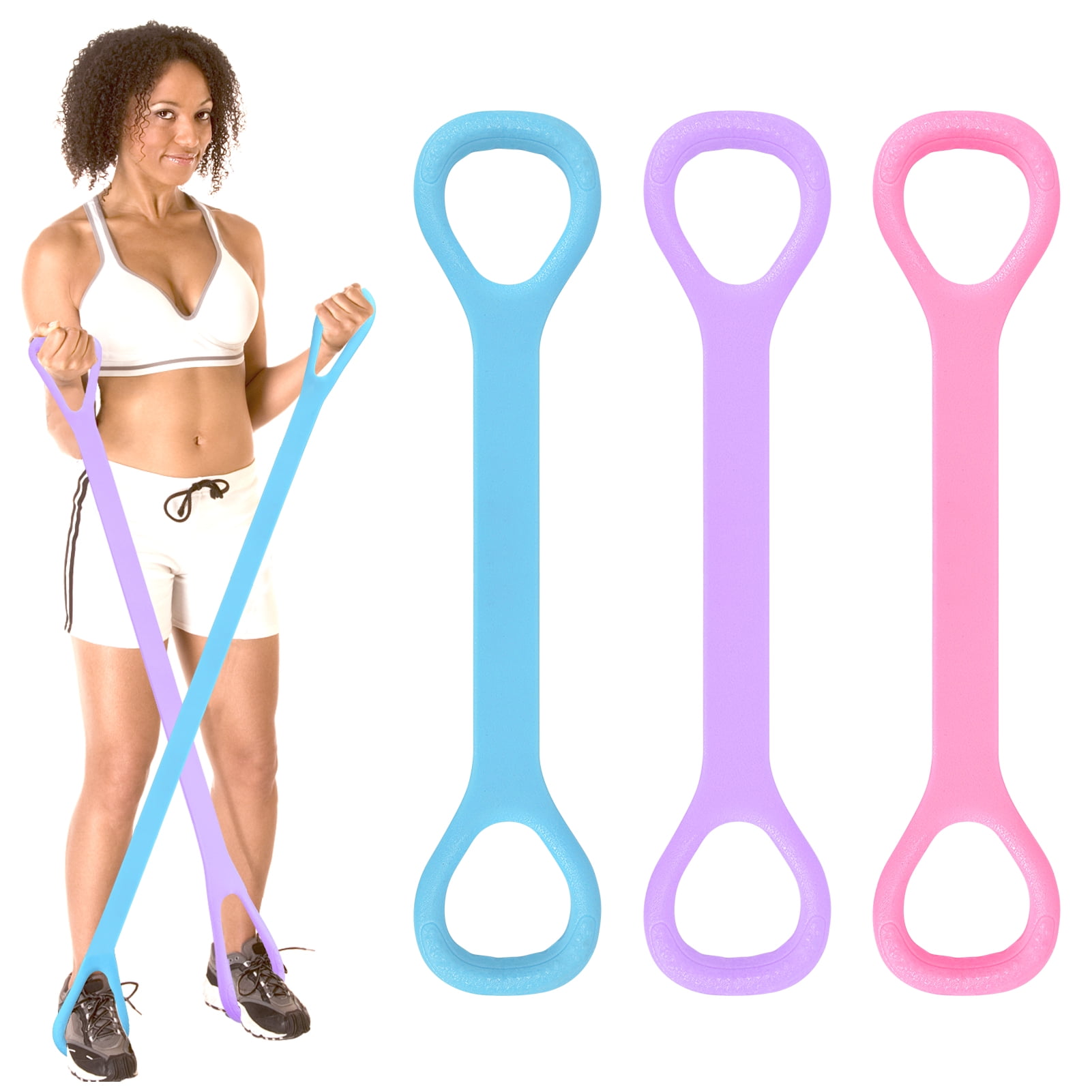 Toplive Resistance Bands [3 Pack] Yoga Resistance Band Stretch Fitness Band, Pull Rope, Chest ...