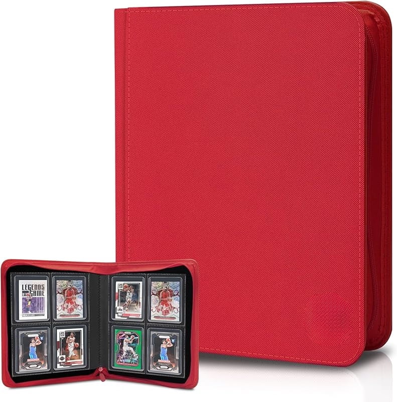 Toploader Binder 4 Pocket,Top Loader Card Binder Holds 112 Toploader ...