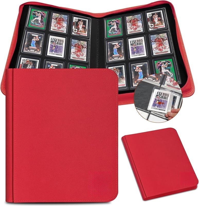 Toploader Binder, 9 Pocket Top Loader Card Binder for Trading Cards Top ...
