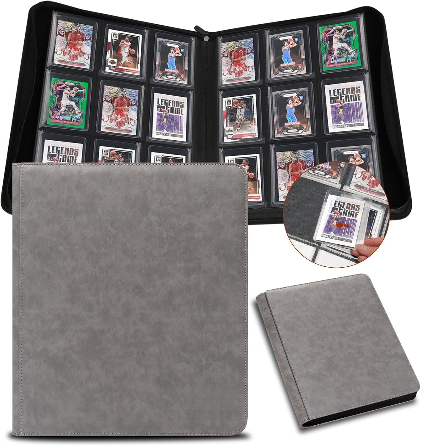 Toploader Binder, 9 Pocket Top Loader Card Binder for Trading Cards Top ...