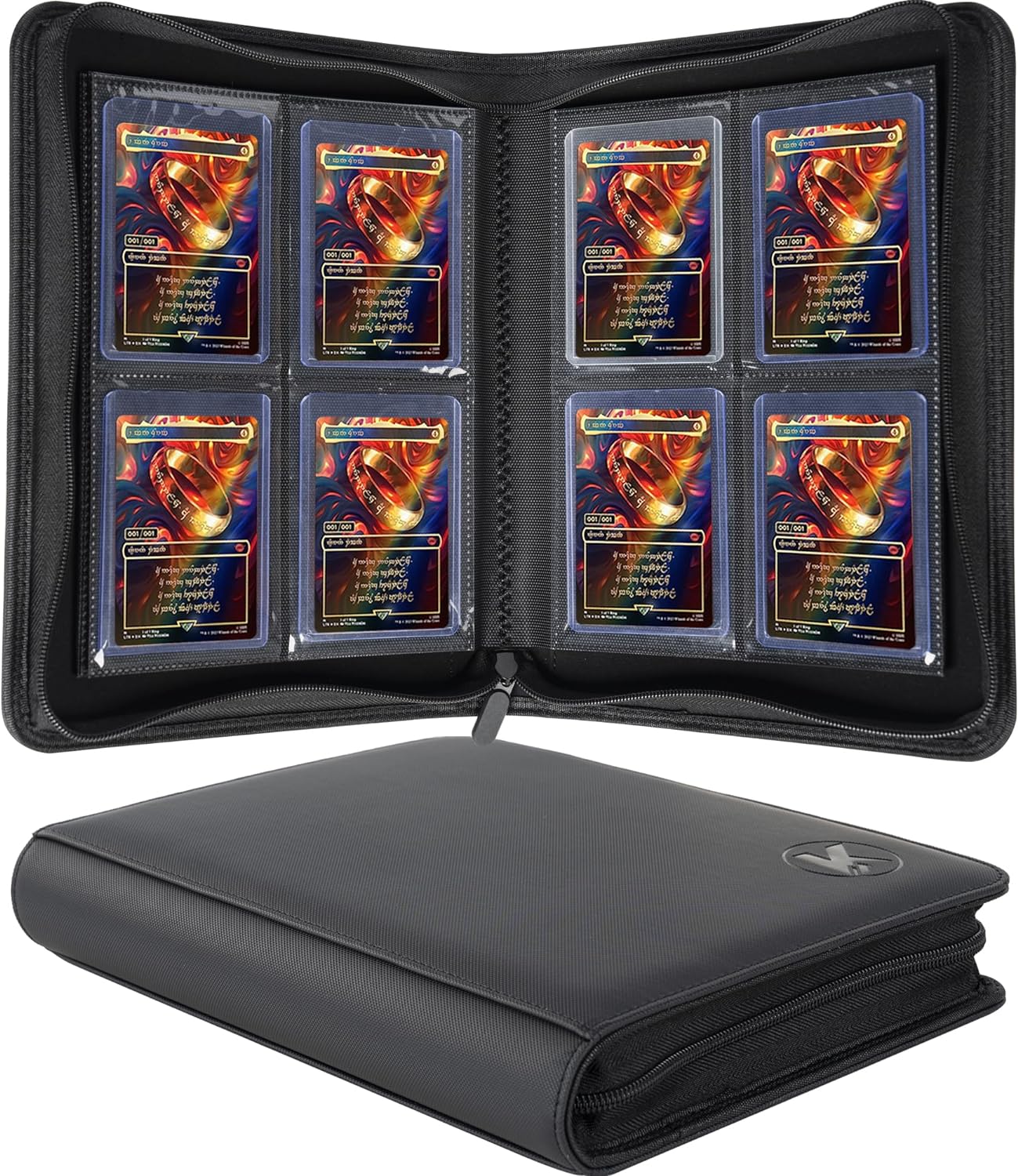 Toploader Binder, Holds 128+ Toploaders, 4 Pocket Top Loader Card ...