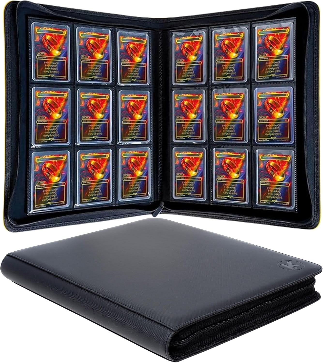 Toploader Binder - Holds 288+ TopLoaders for Cards, 9 Pocket Top Loader ...