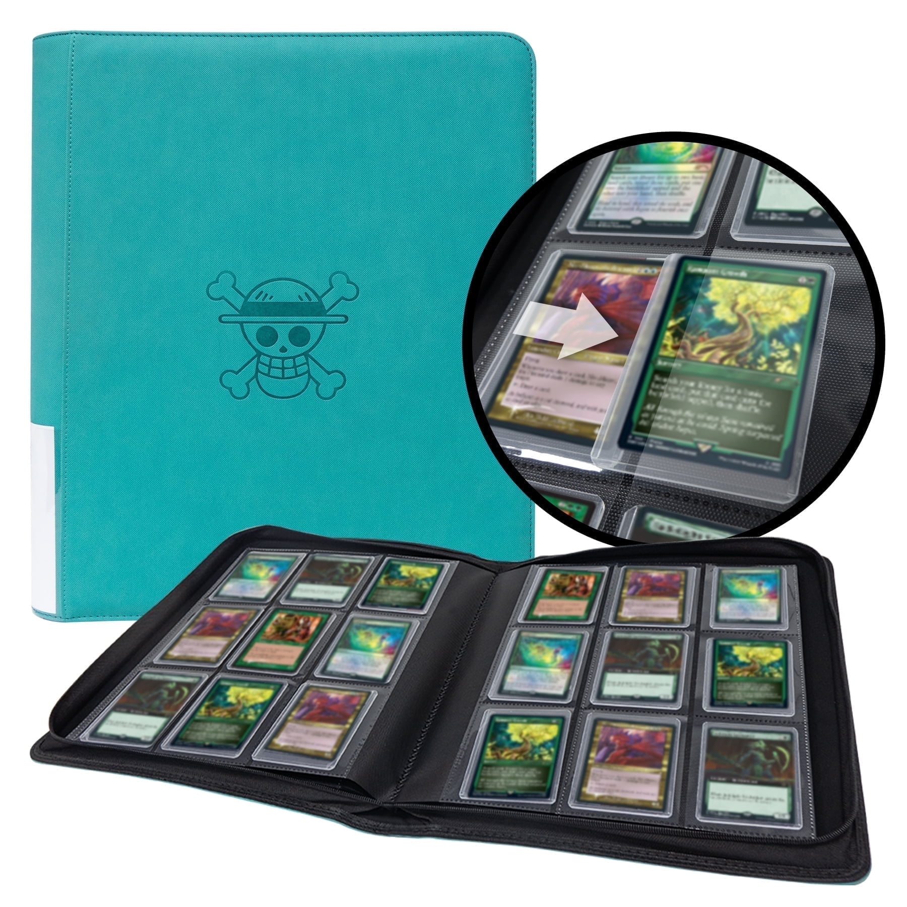 Toploader Binder, Holds 288 Toploaders, 9-Pocket Ringless Double-Sided ...
