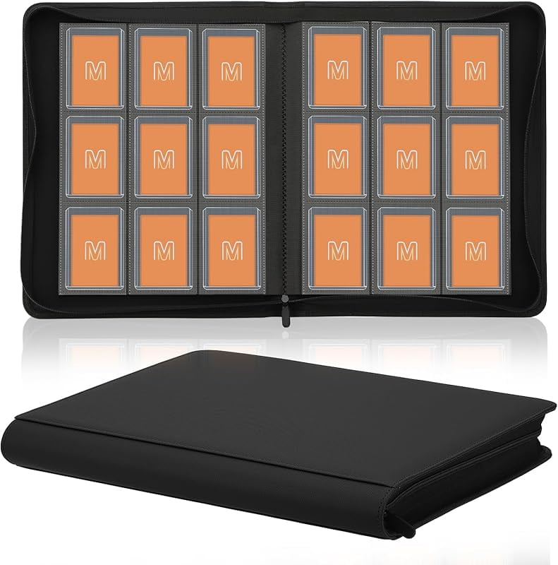 Toploader Binder,Trading Card Binder Storage Hold up 288 Cards 9-Pocket ...