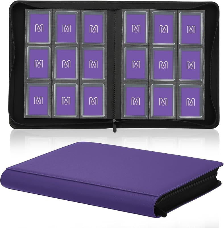 Toploader Binder,Trading Card Binder Storage Hold up 288 Cards 9-Pocket ...