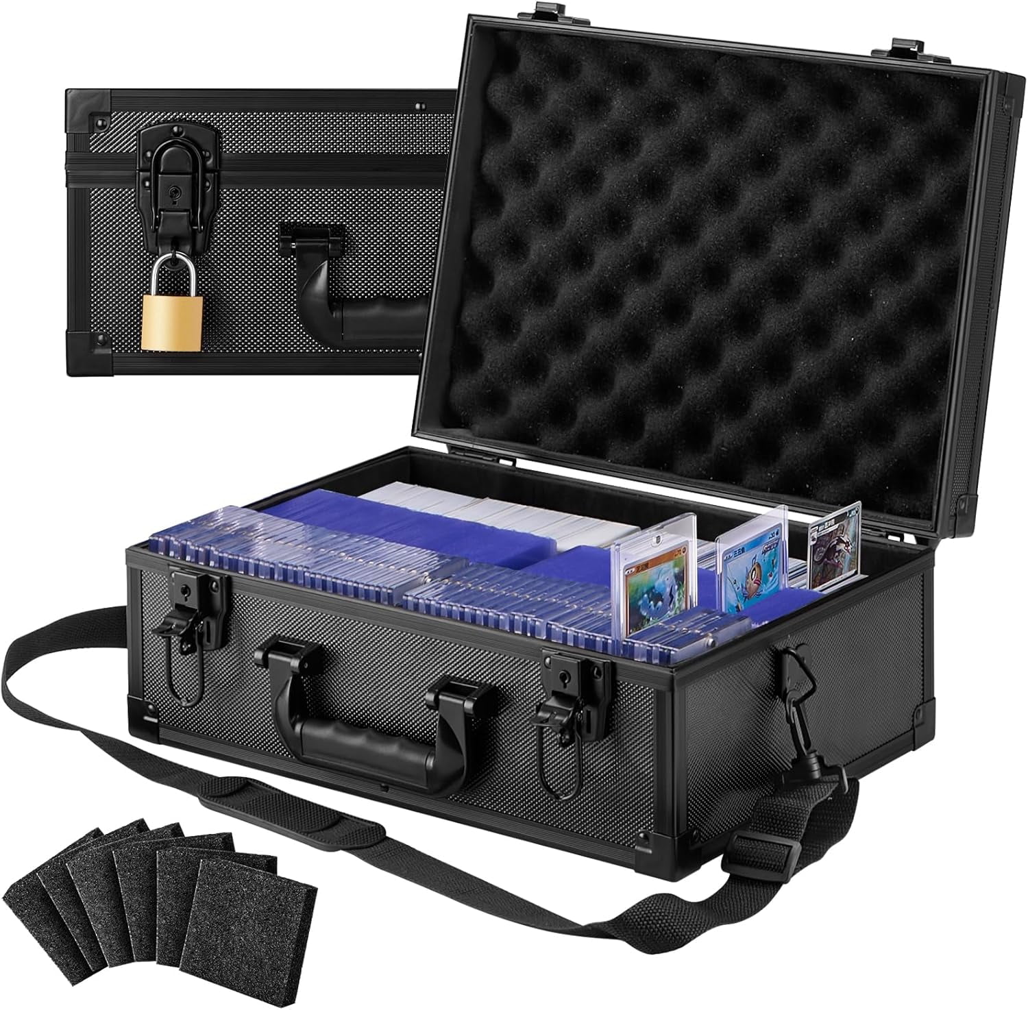 Toploader Storage Box - 3" x 4" 35pt Rigid Card Case with Padlock, Top ...