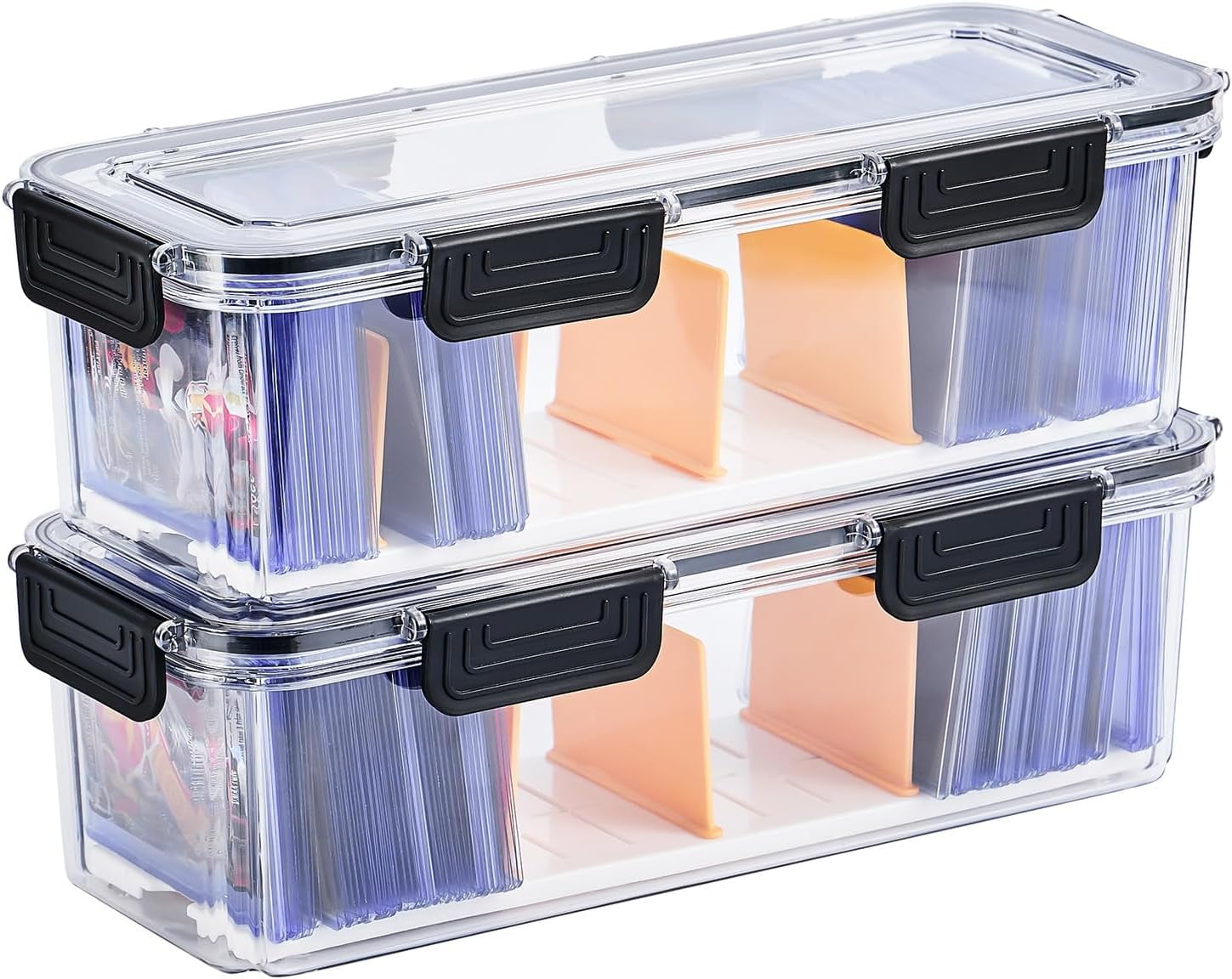 Toploader Storage Box, Trading Card Storage Box with 5 Dividers, Hard ...