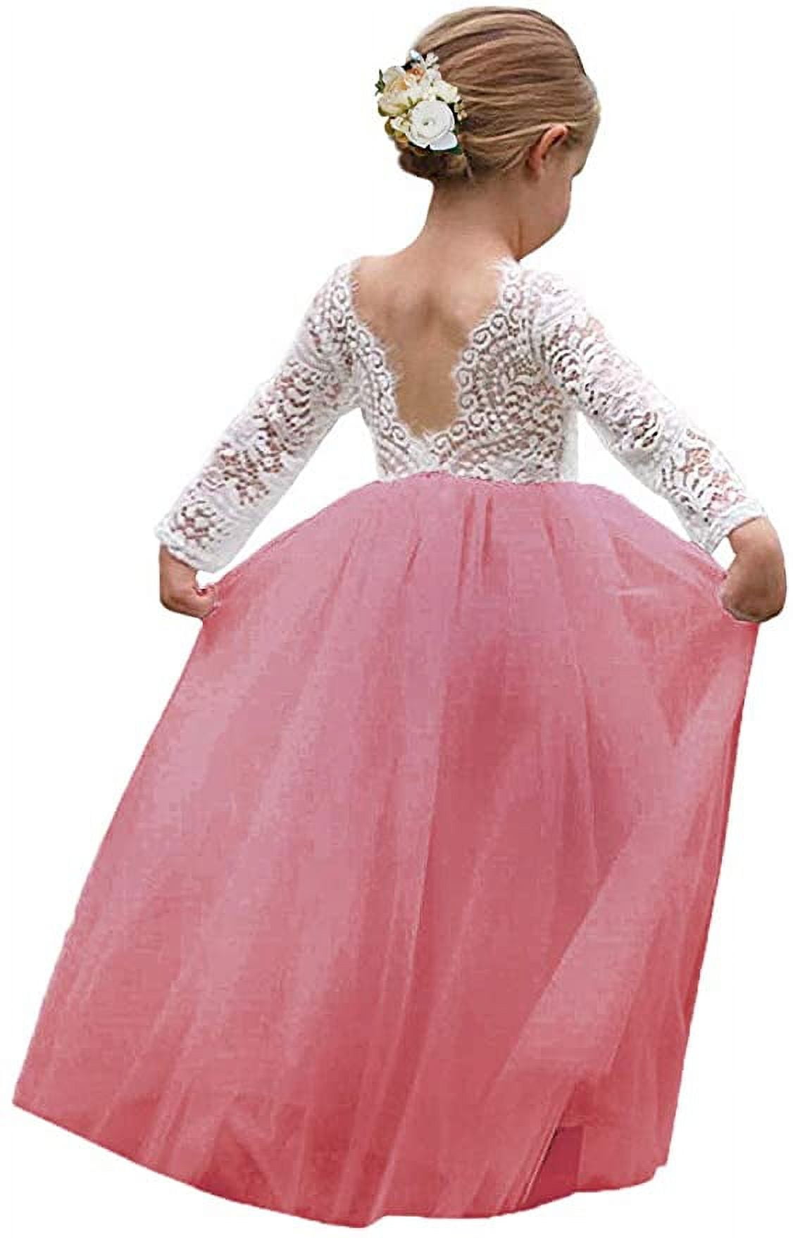 Topmaker Girl Toddler Full-Length Straight Tulle Tutu Lace Back Party ...