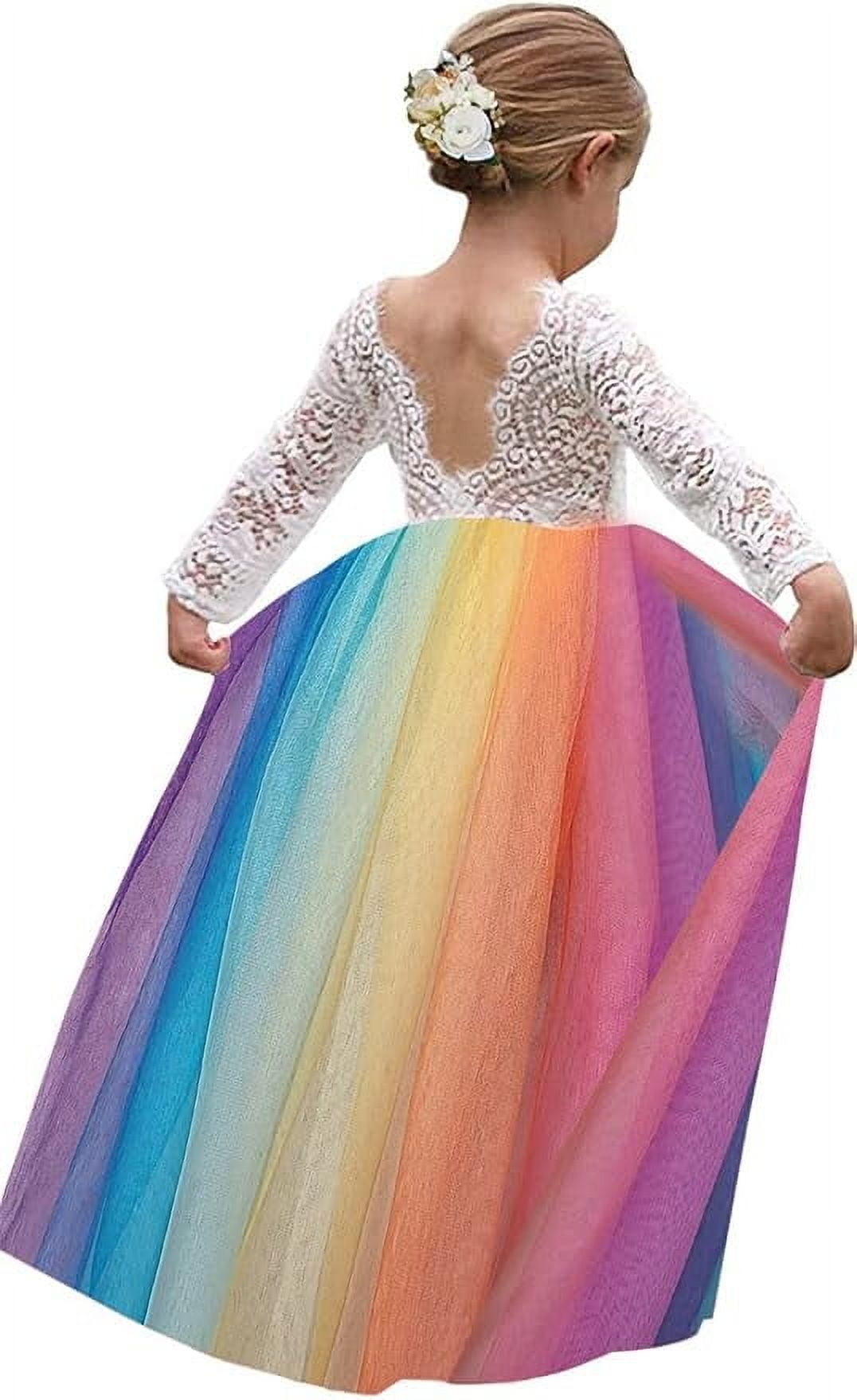 Topmaker Girl Toddler Full-Length Straight Tulle Tutu Lace Back Party ...