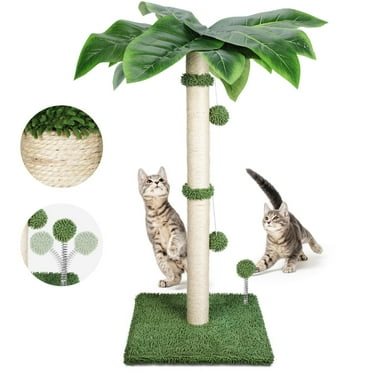 Lovely Caves 28.3in Coconut Palm Tree Cat Scratching Post - Walmart.com