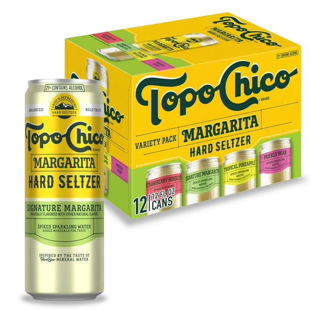 Topo Chico Hard Seltzer Margarita Variety Pack Beer, 12 Pack, 12 fl oz ...
