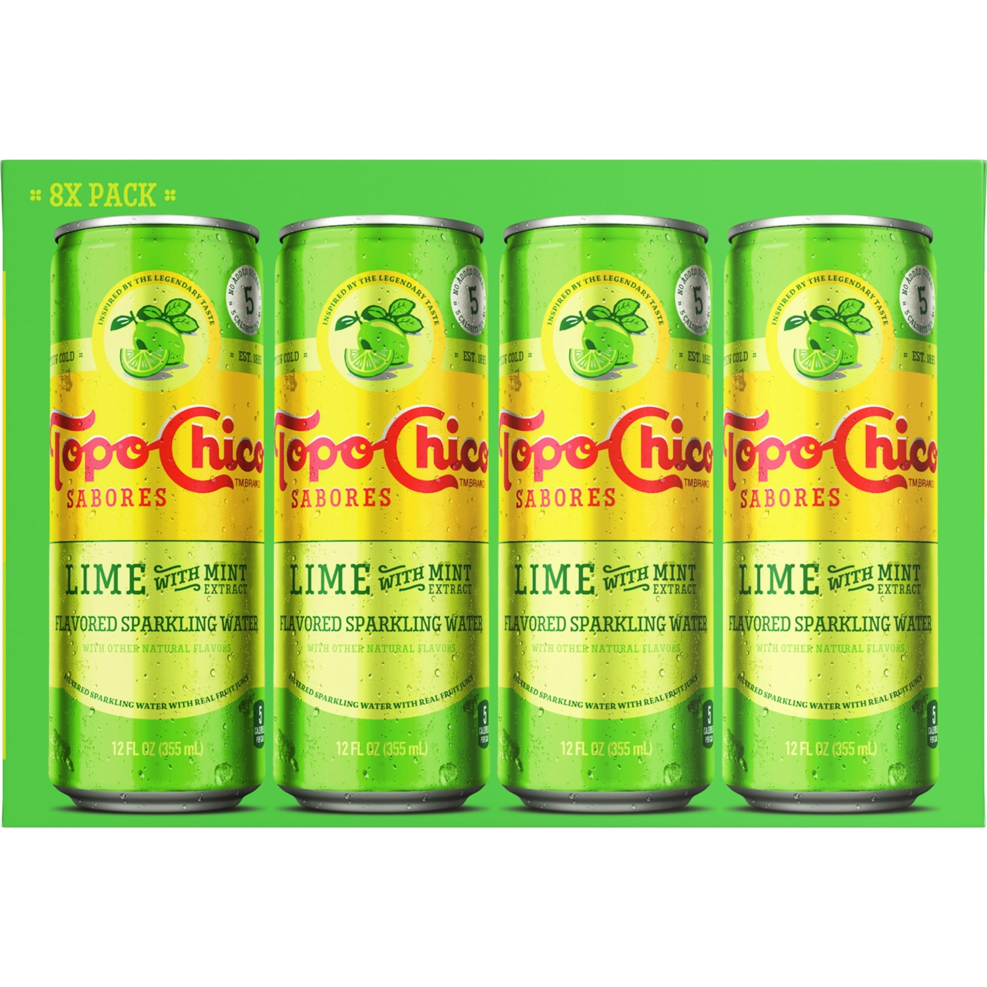 Topo Chico Sabores Lime With Mint Extract Cans, 12 fl oz, 4 Pack ...